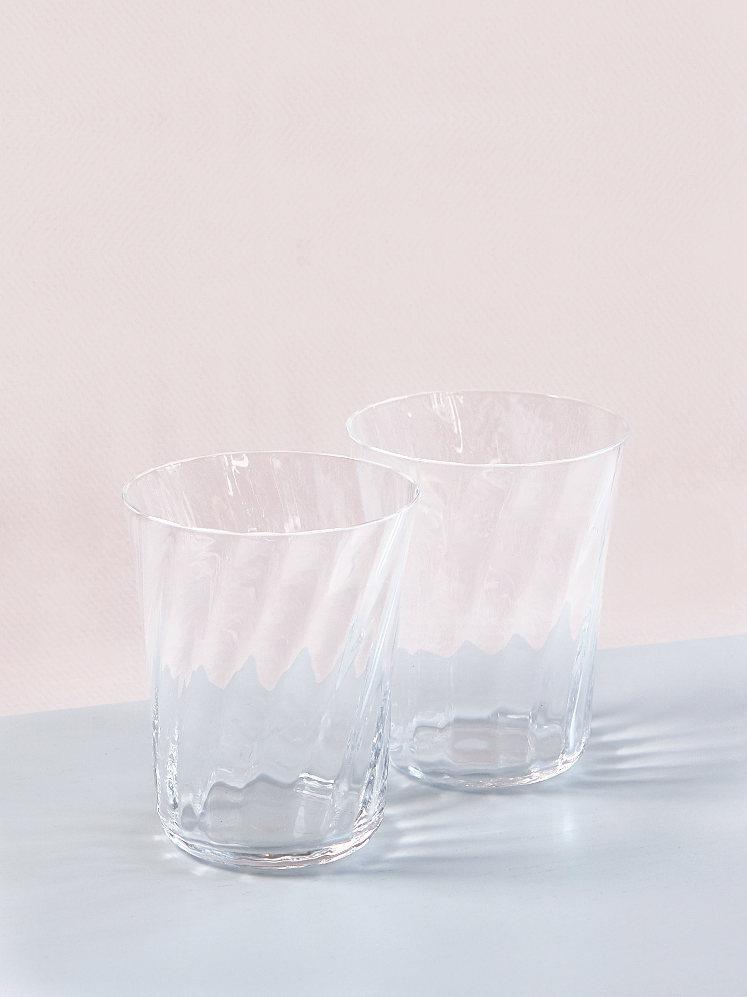 Concave Glass - Box of 2⼁Swirl - Clear – Stilleben