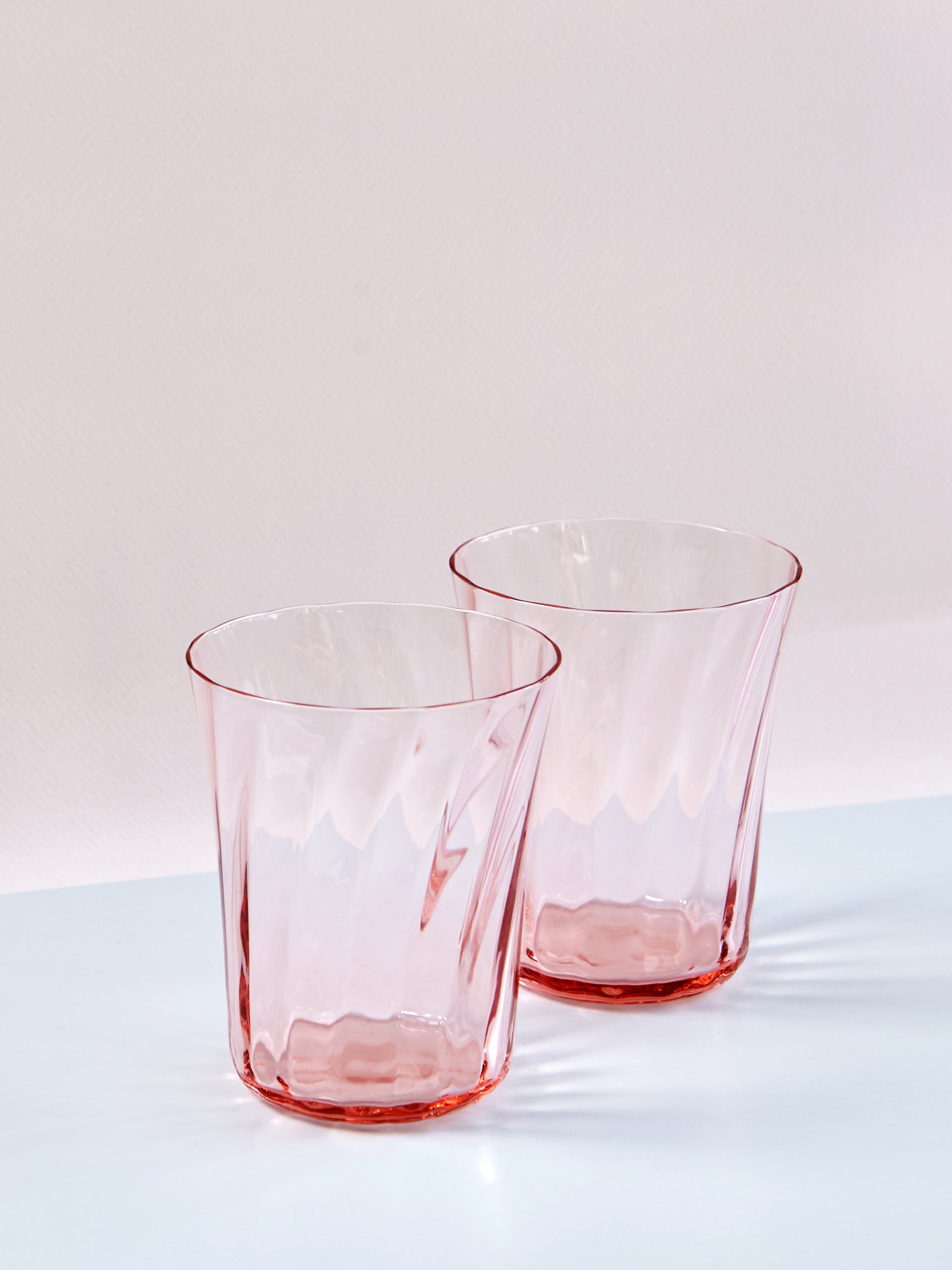 Concave Glass - Box of 2⼁Swirl - Rose – Stilleben